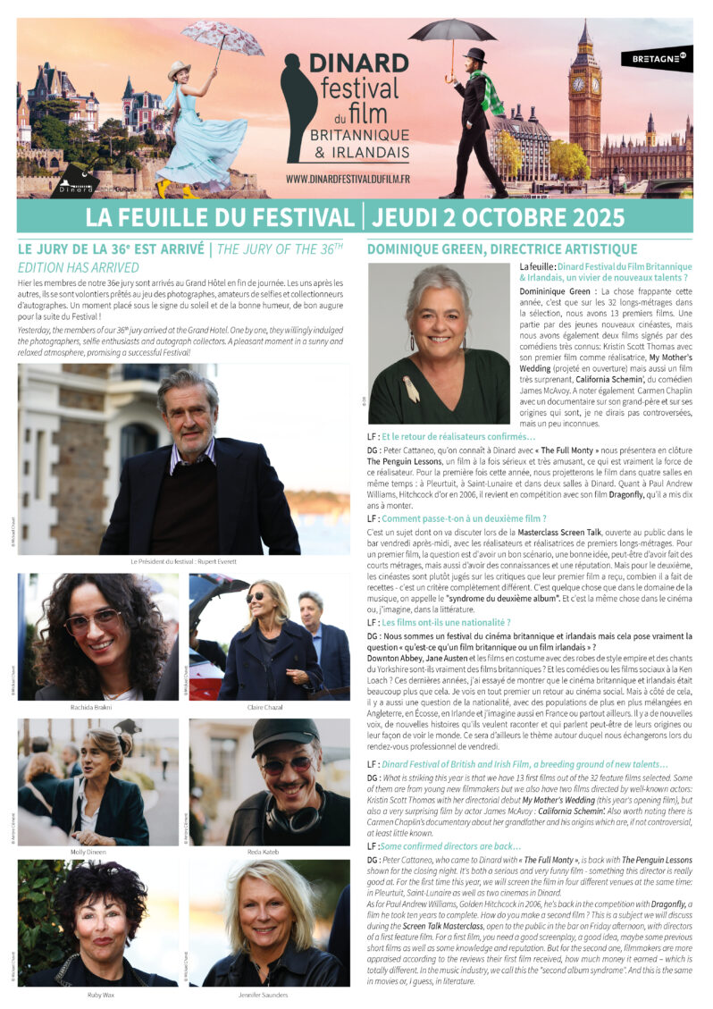 Newsletter du jeudi 02 octobre – Dinard • Festival du film Britannique ...